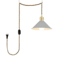 KAYYELAMP 15ft Plug in Dimmable Cord Hanging Light Brass Base Grey ...