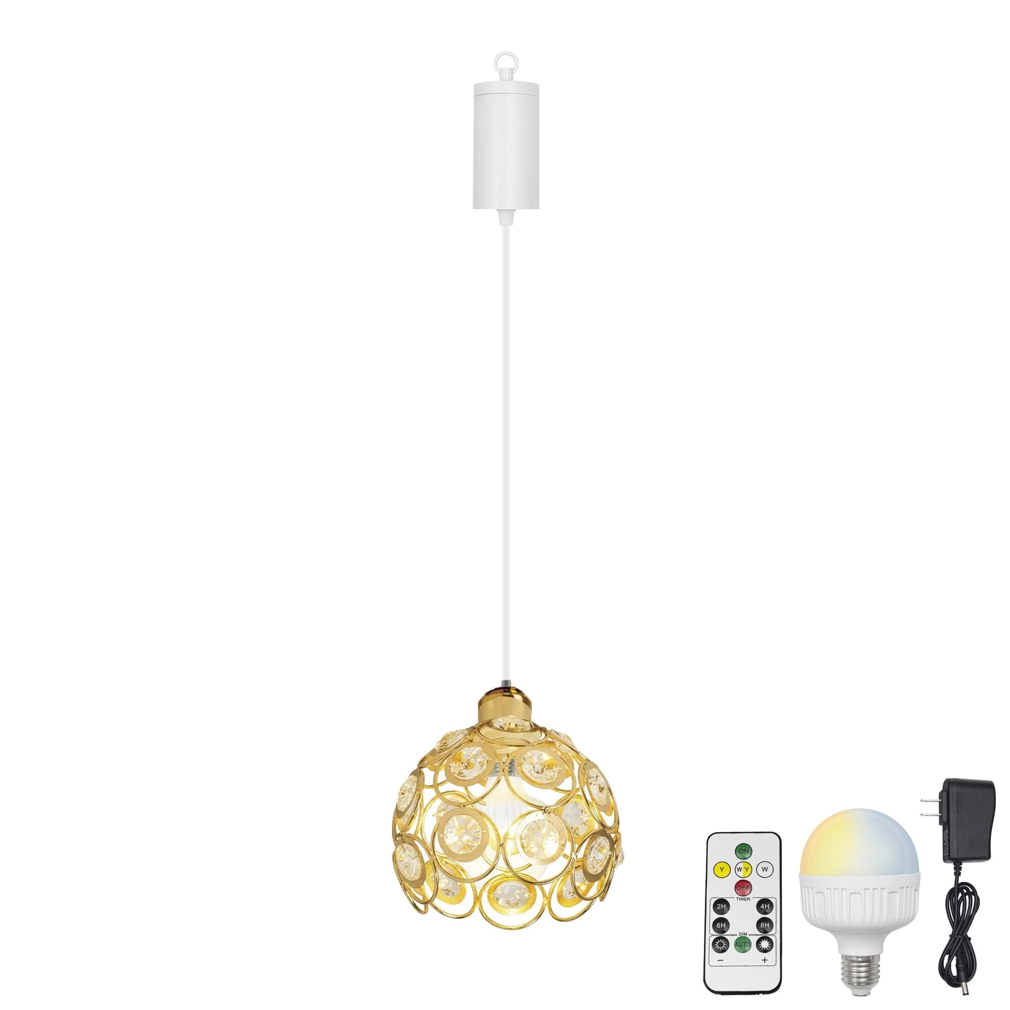 KAYYELAMP 1Pcs Rechargeable Battery Cord Hanging Light with Remote LED ...