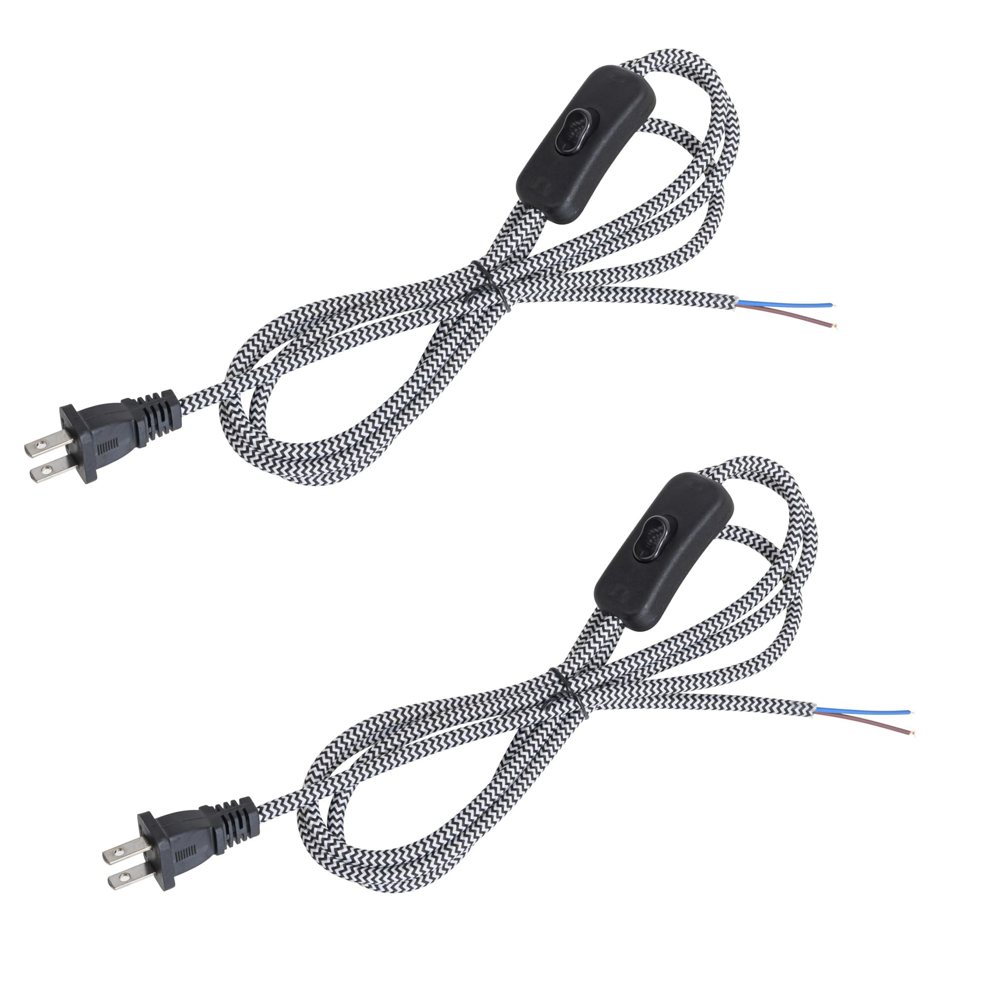 KAYYELAMP 2-Pack 15 Feet Plug in Outlet Electric Lamp Cord with On/Off ...