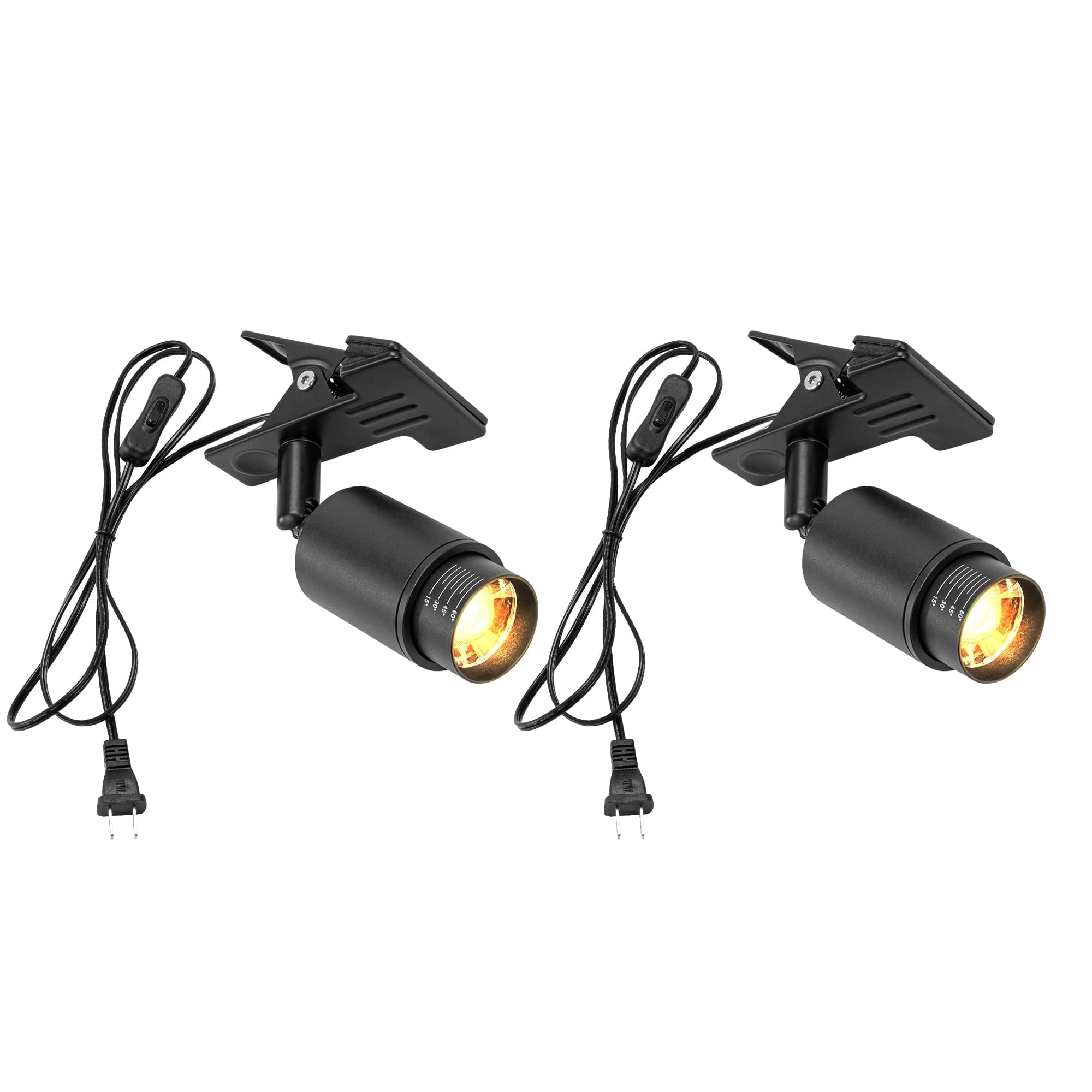 KAYYELAMP 2-Pack Clip Mounted Mini Spot Lighting Remote Control Dimming ...