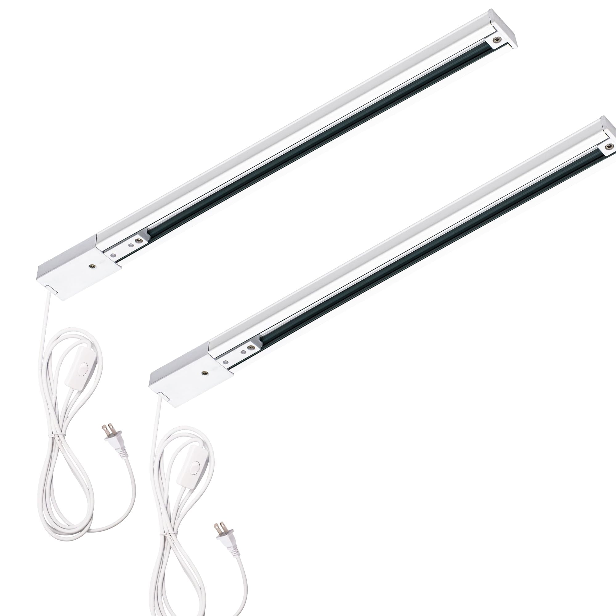 KAYYELAMP 2-Pack White 15Feet Plug in Corded H-Type Track Lighting Bar ...