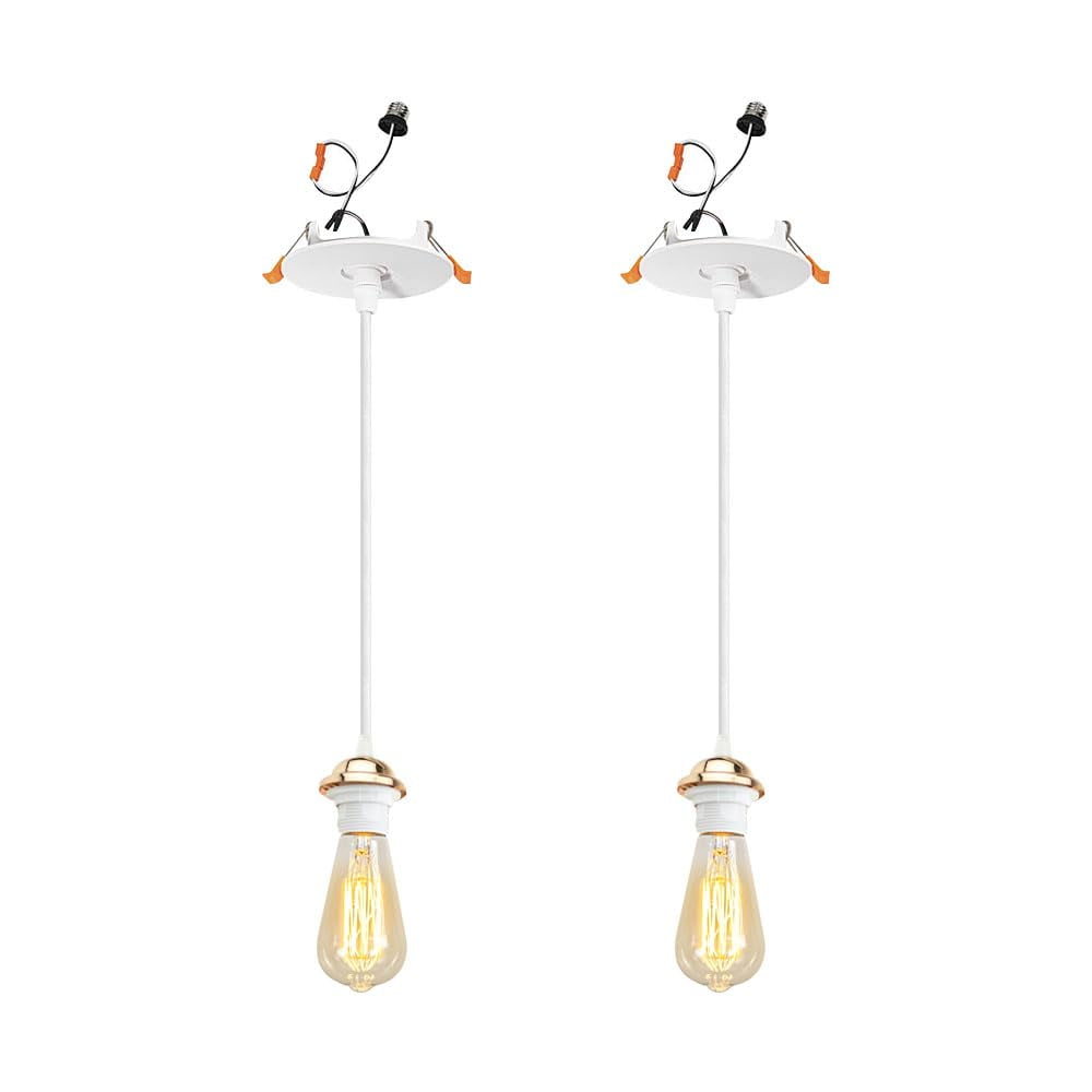 KAYYELAMP 2 Pcs Recessed Light Conversion Kit for E26 Recessed Mount ...