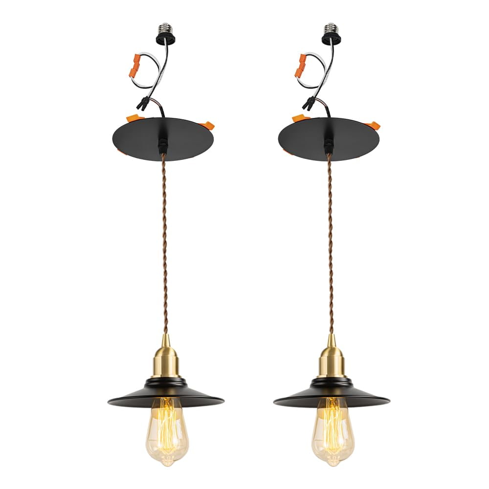 KAYYELAMP 2 PcsRecessed Retrofit Pendant Lighting Conversion Kit E26 ...