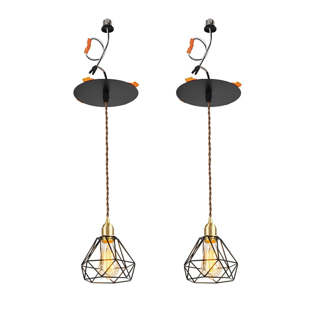 KAYYELAMP 2 PcsRecessed Retrofit Pendant Lighting Conversion Kit E26 ...