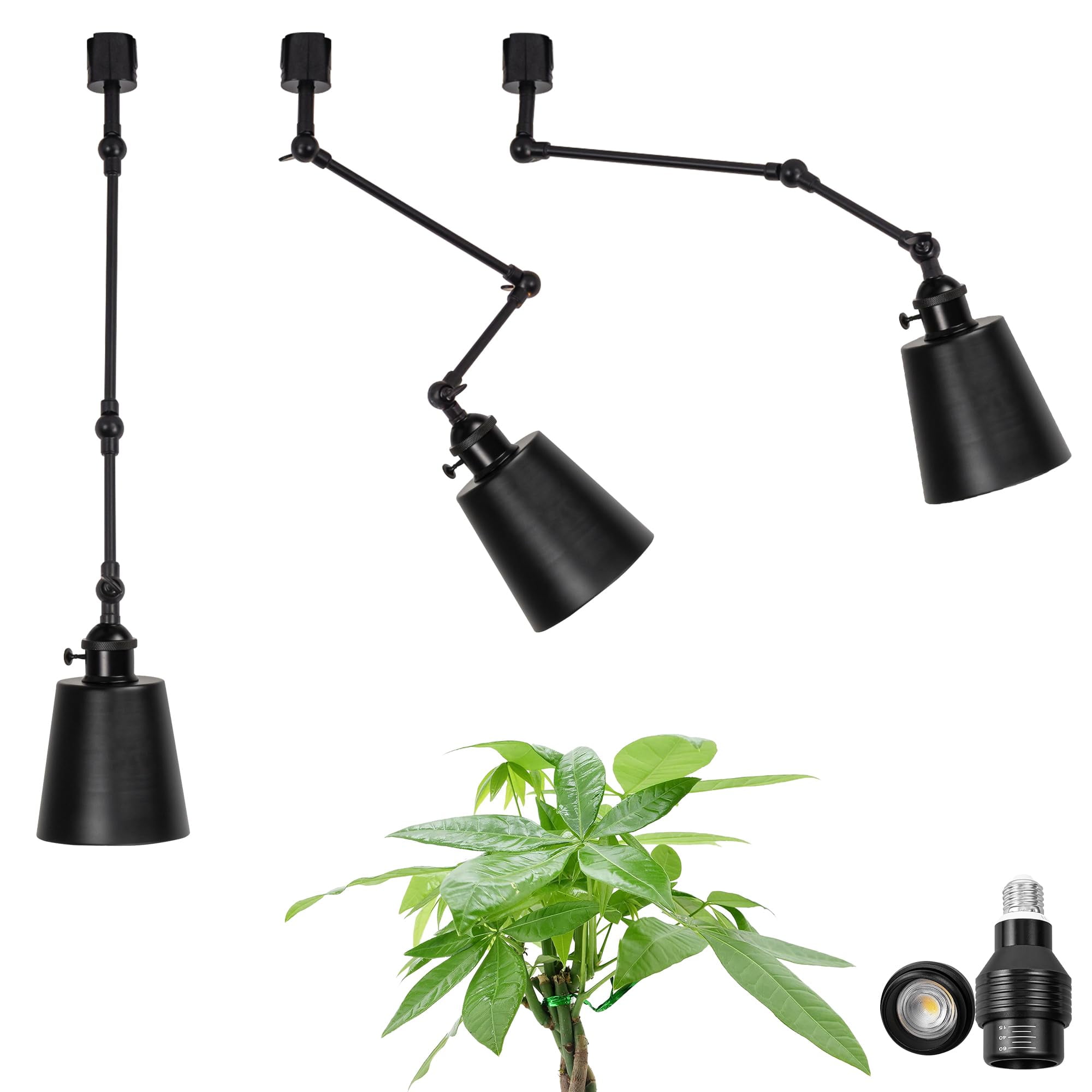 KAYYELAMP 3-Pack Adjusted Angle Direction J-Type Full Spectrum Track ...