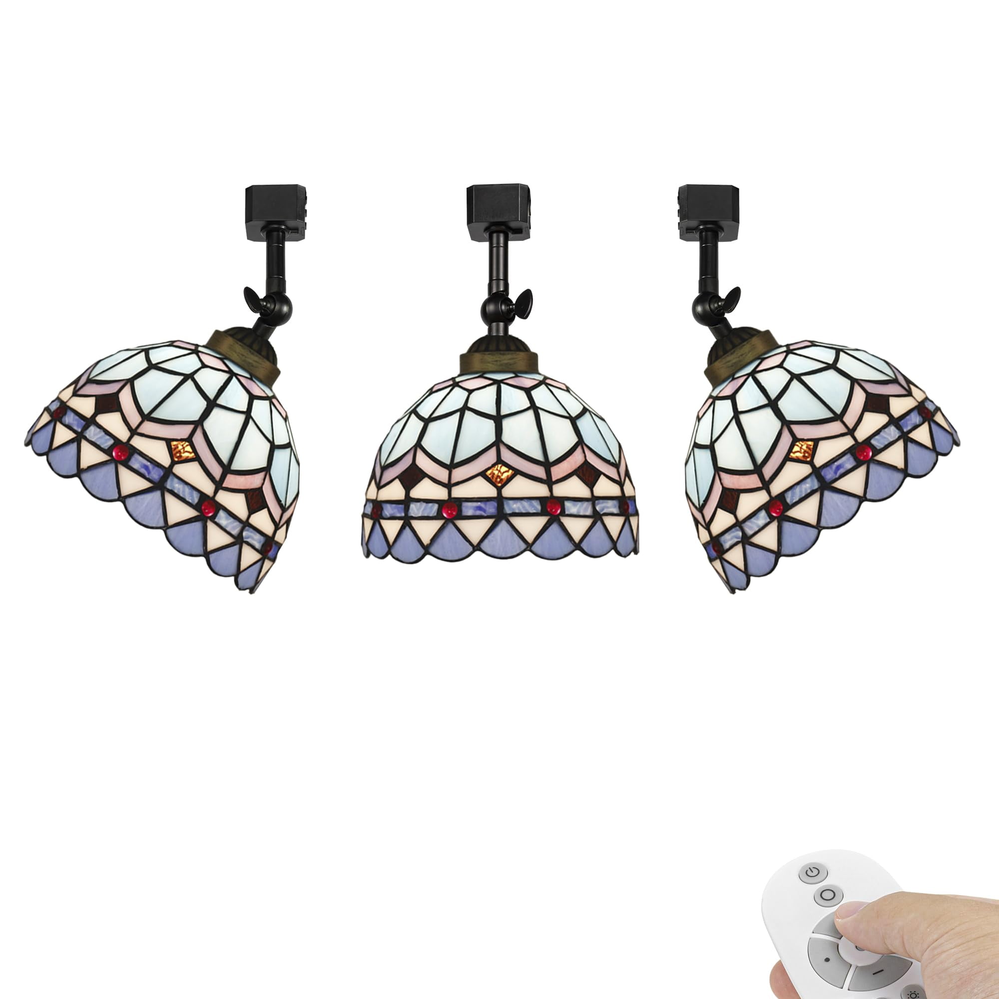 KAYYELAMP 3 Pcs Dimmable J-Type Track Head Lighting Adjustable Angle ...