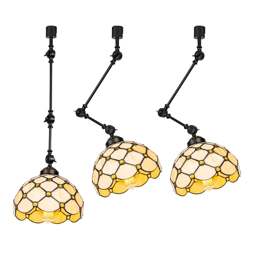 KAYYELAMP 3Pcs J-Type Track Head Lighting Adjust Angle Tiffany Ceiling ...