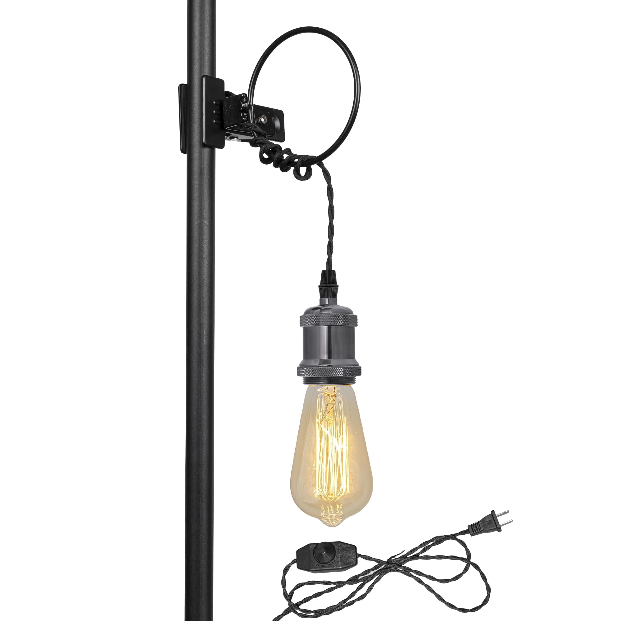 KAYYELAMP Adjustable Vintage Hanging Light, 9.8FT Dimmer Switch Plug ...