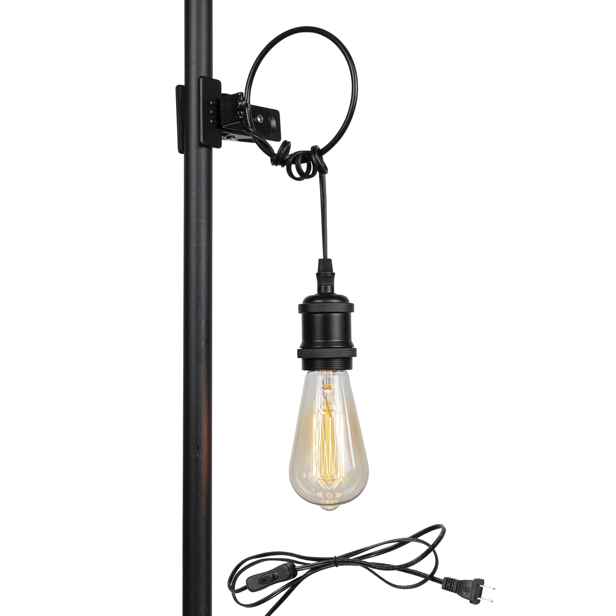 KAYYELAMP Adjustable Vintage Hanging Light with Plug, 9.8FT Switch Cord ...