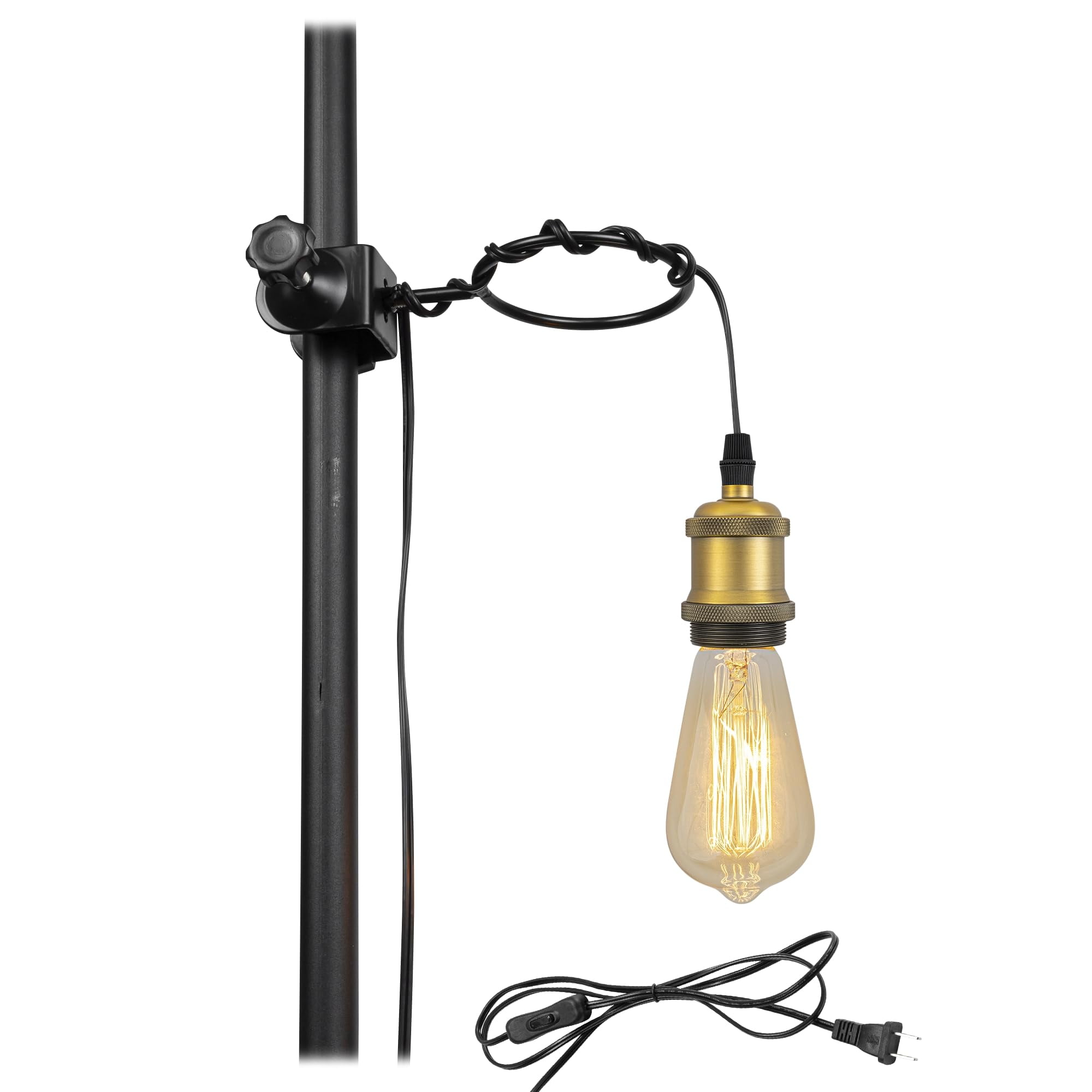 KAYYELAMP Adjustable Vintage Hanging Light with Plug, 9.8FT Switch Cord ...