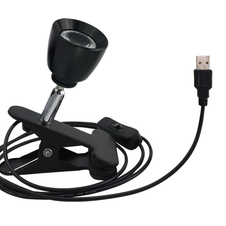 KAYYELAMP Black Mini LED Spotlight, Dimmable, Clip-on, USB Wiring, for ...