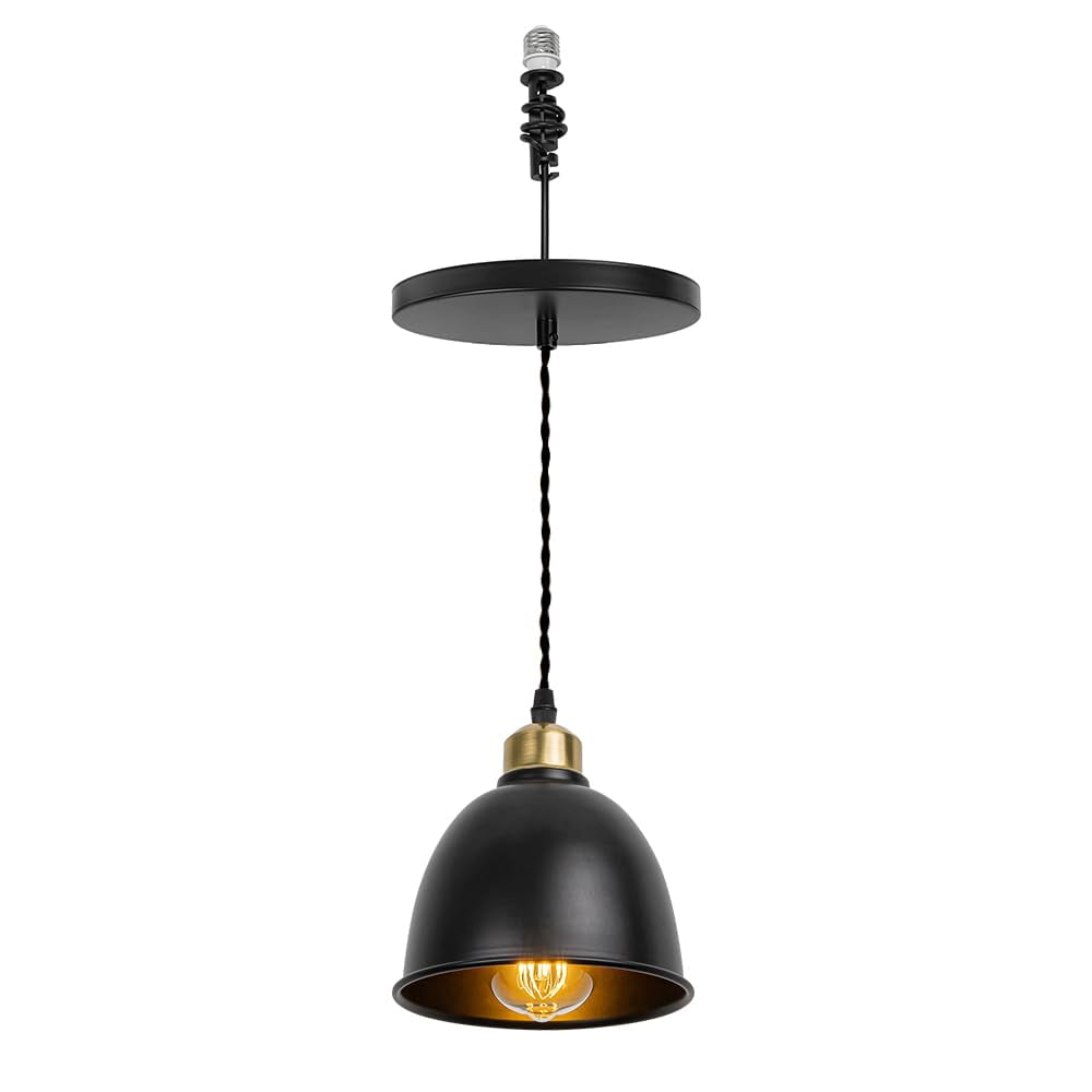 KAYYELAMP Converter Adapter E26 Mounted Cans Hanging Light Gold Copper ...