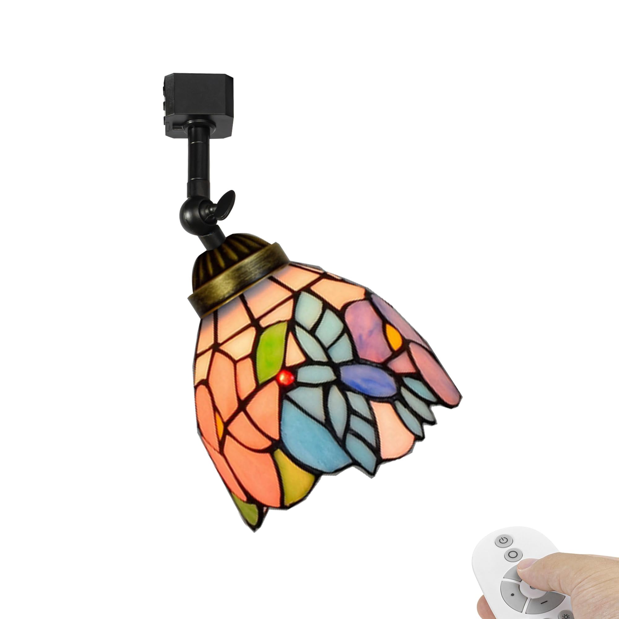 KAYYELAMP Dimmable J-Type Track Head Lighting Adjustable Angle Tiffany ...