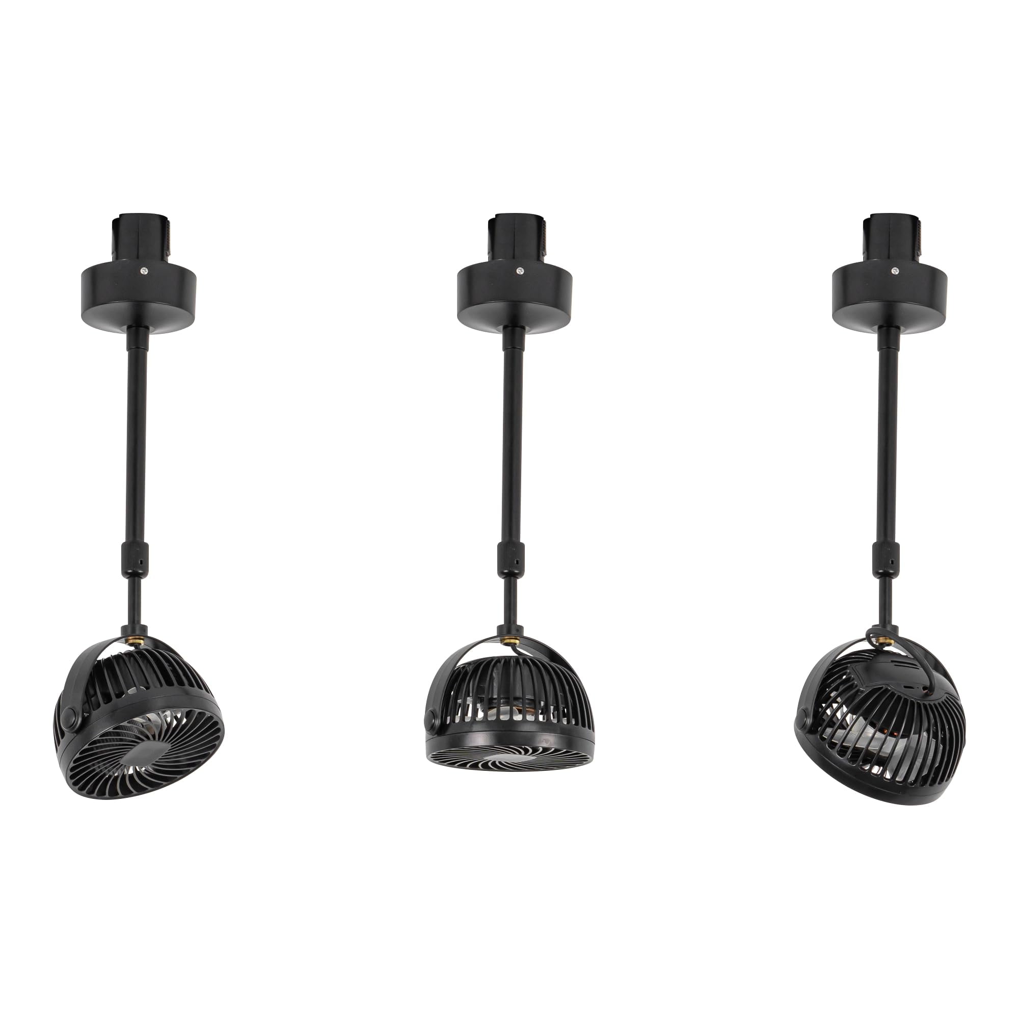KAYYELAMP H-Type Track Ceiling Adjustable Height Mini Fan Black Easy To ...