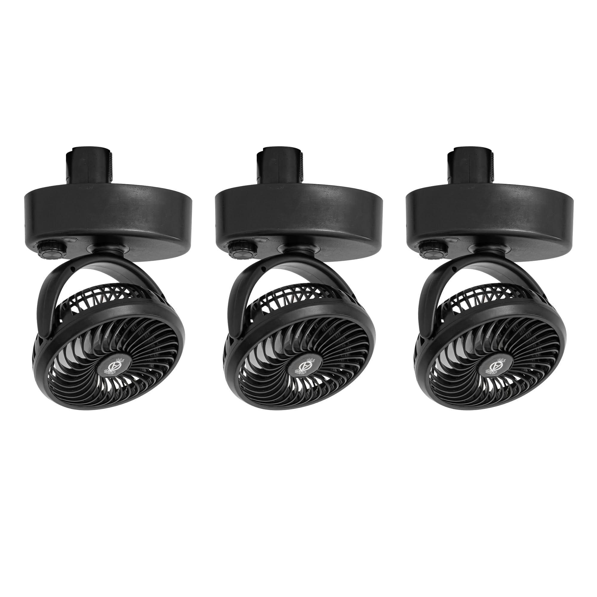 KAYYELAMP H-Type Track Ceiling Adjustable Wind Speed Mini Fan Black ...