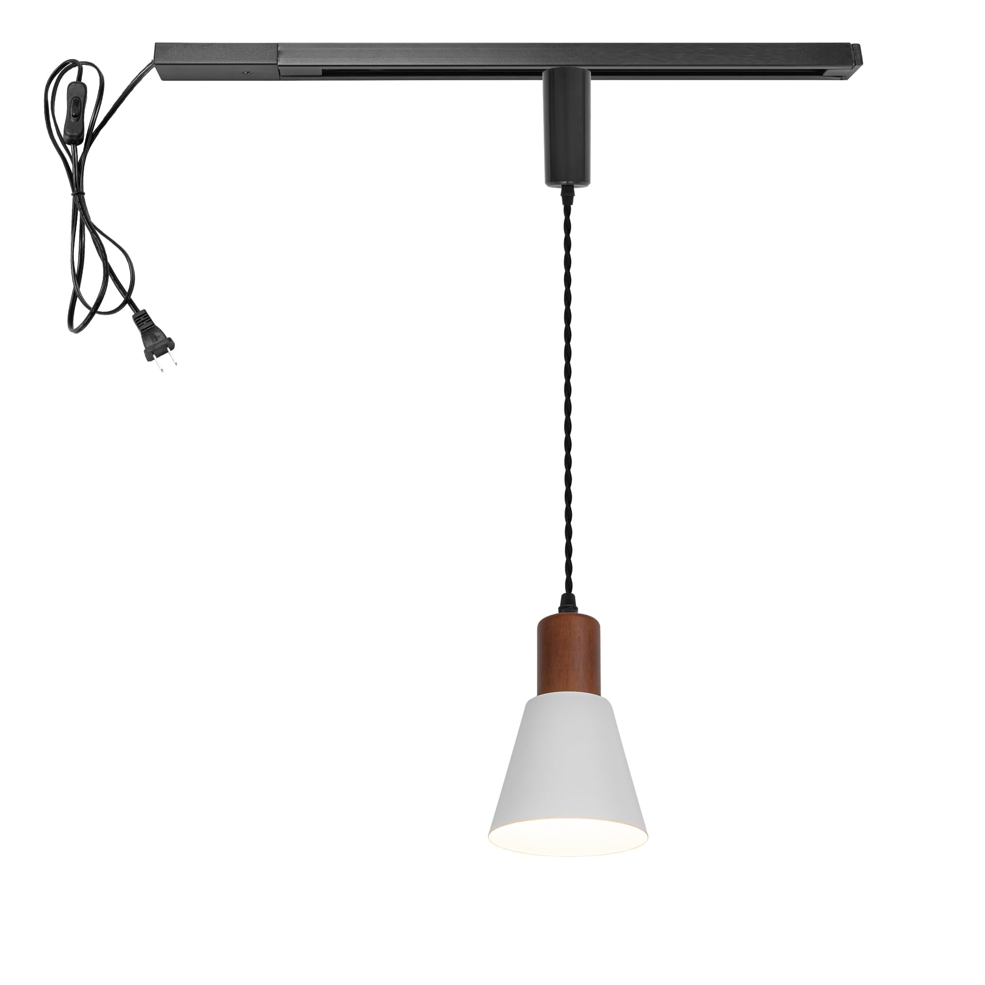 KAYYELAMP H-Type Track Lighting Set 1 Track Rail with Plug Outlet Cable ...