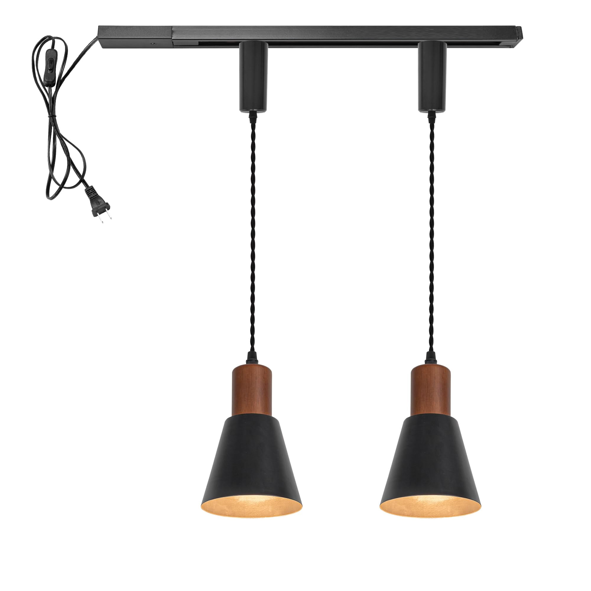 KAYYELAMP H-Type Track Lighting Set 1 Track Rail with Plug Outlet Cable ...