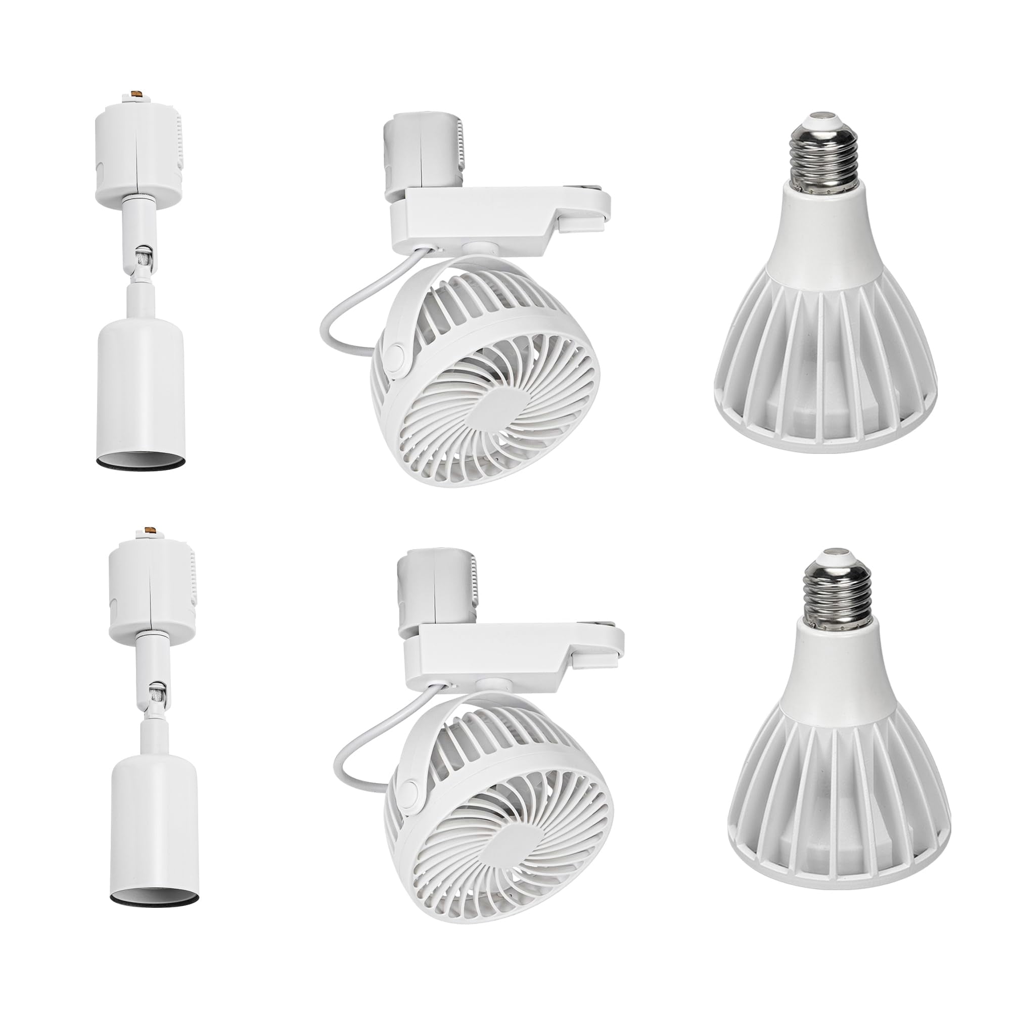 KAYYELAMP J-Type 2 Track Lights with Full Spectrum Bulbs, 2 Track Mini ...