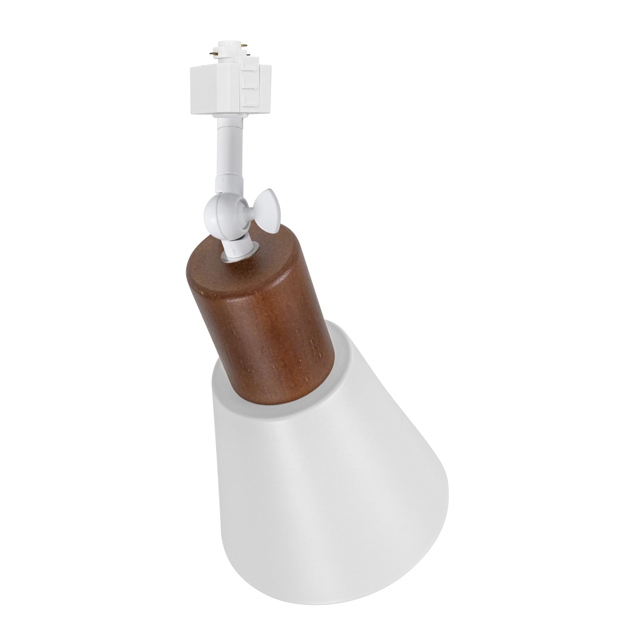 KAYYELAMP Juno System Adjustable Titl Angle Track Lighting E26 Walnut ...