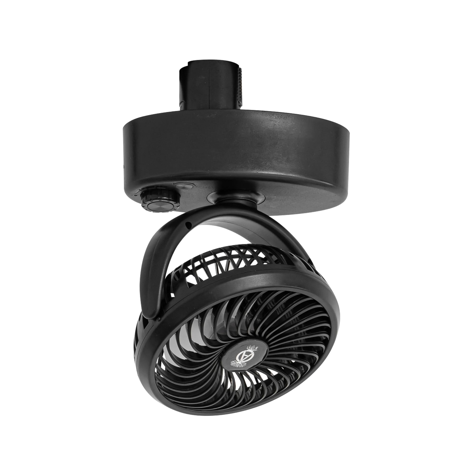 KAYYELAMP L-Type Track Ceiling Adjustable Wind Speed Mini Fan Black ...