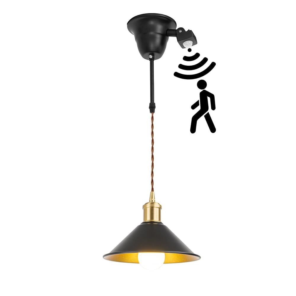 KAYYELAMP Motion-Activated J-Type Track Light 1.9Ft Adjustable Cord ...