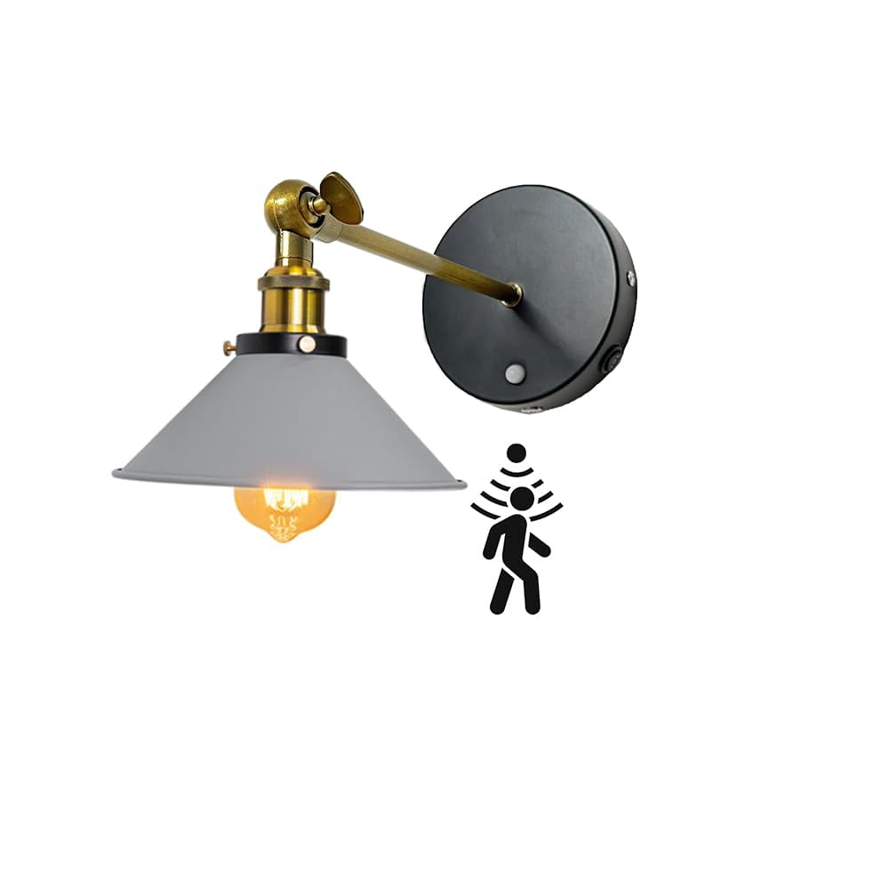 KAYYELAMP PIR Motion Sensor Wireless Rechargeable Battery Wall Sconce ...