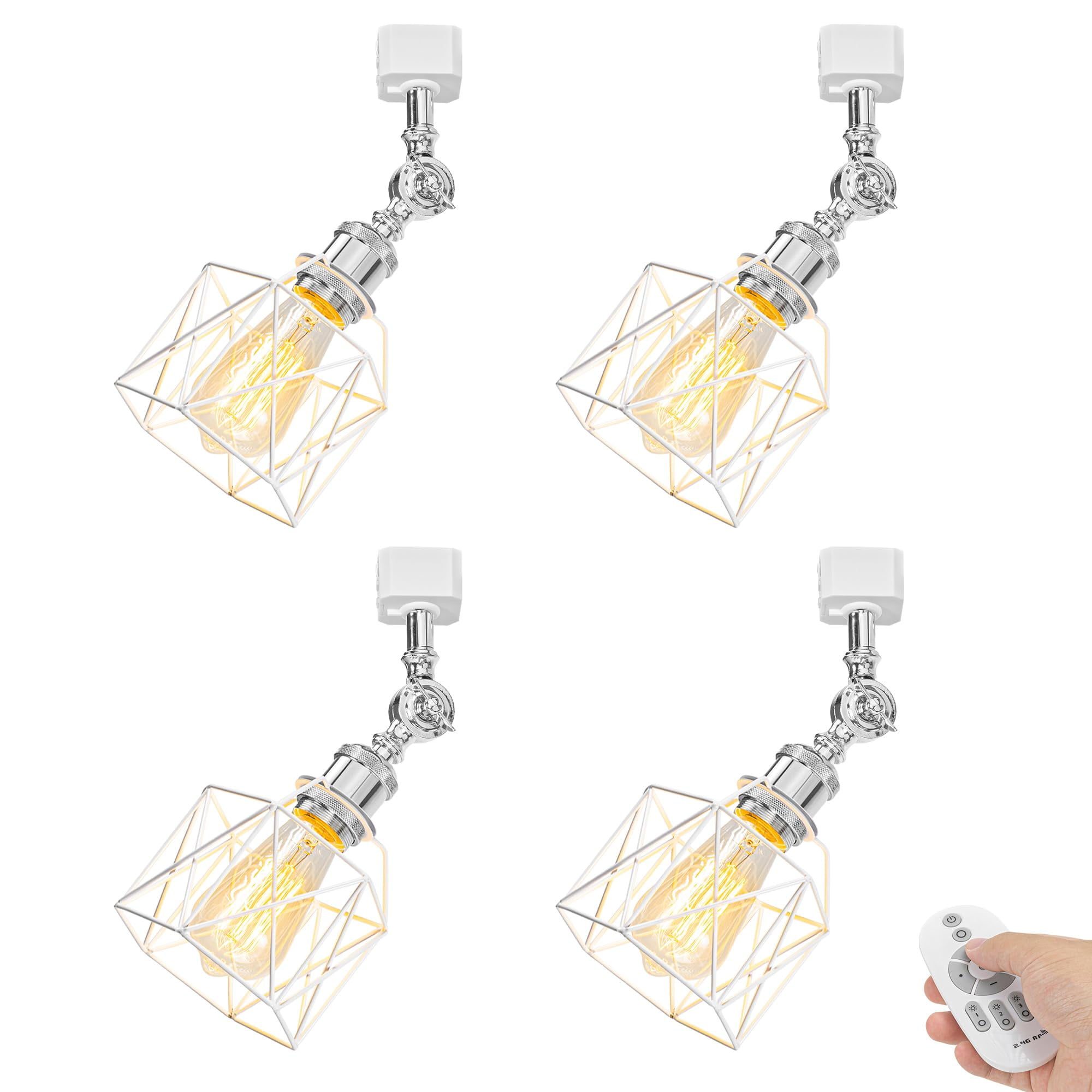 KAYYELAMP Pack Of 4 Compatible H-Type Tracking Light Head Chrome Modern ...