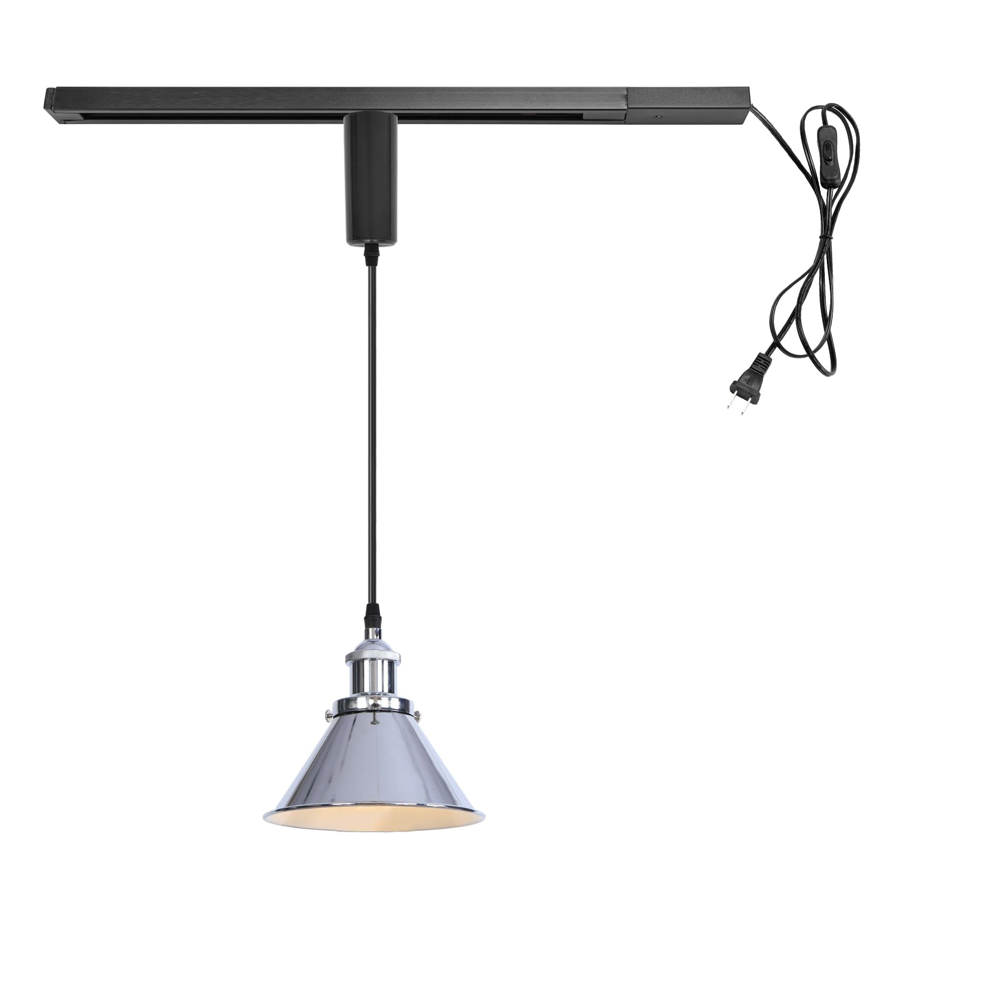 KAYYELAMP Plug in Cable Track Rail with Adjustable Cord Silver Track ...