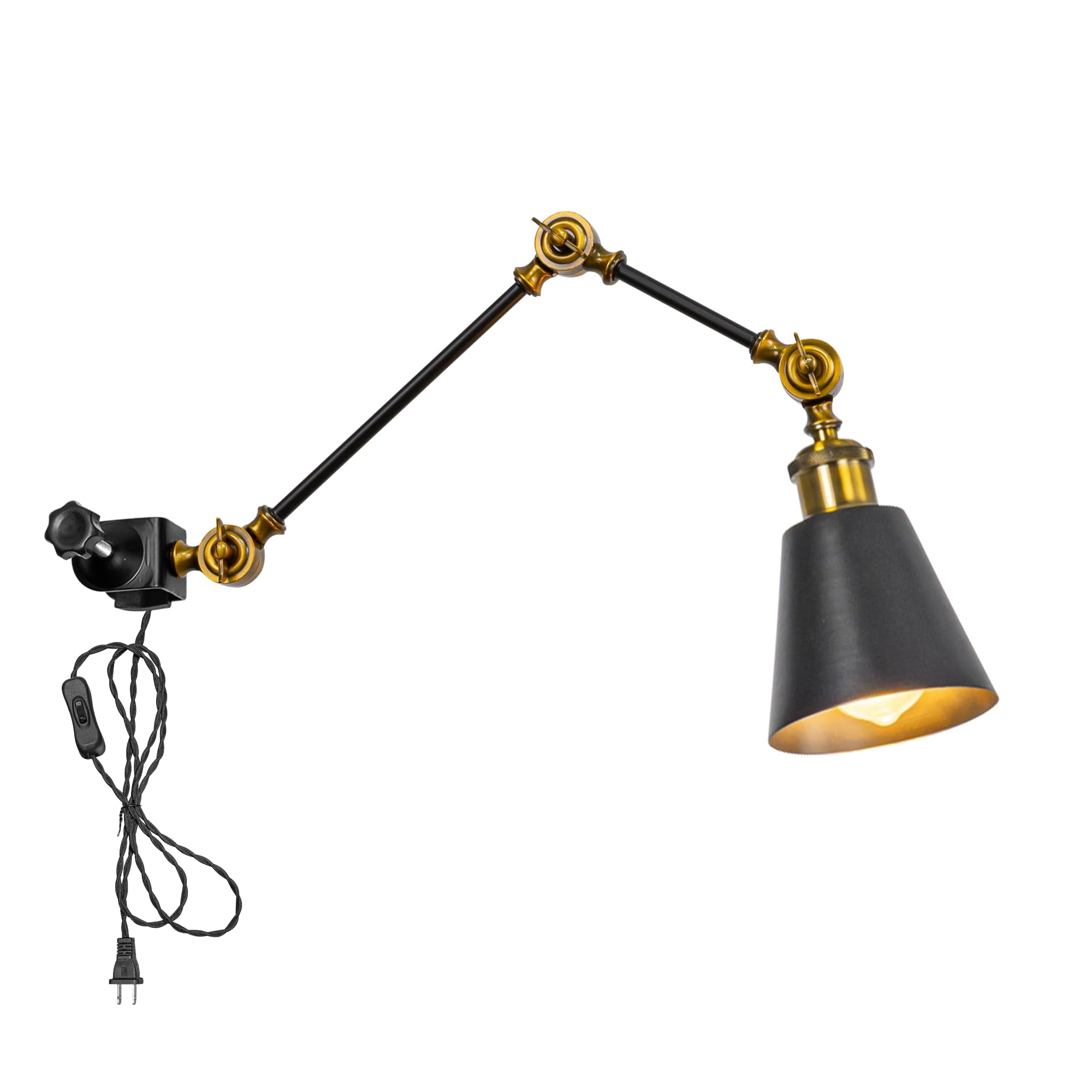 KAYYELAMP Plug in Cord Clamp Lamp Adjusted Angle Clip Light Vintage ...