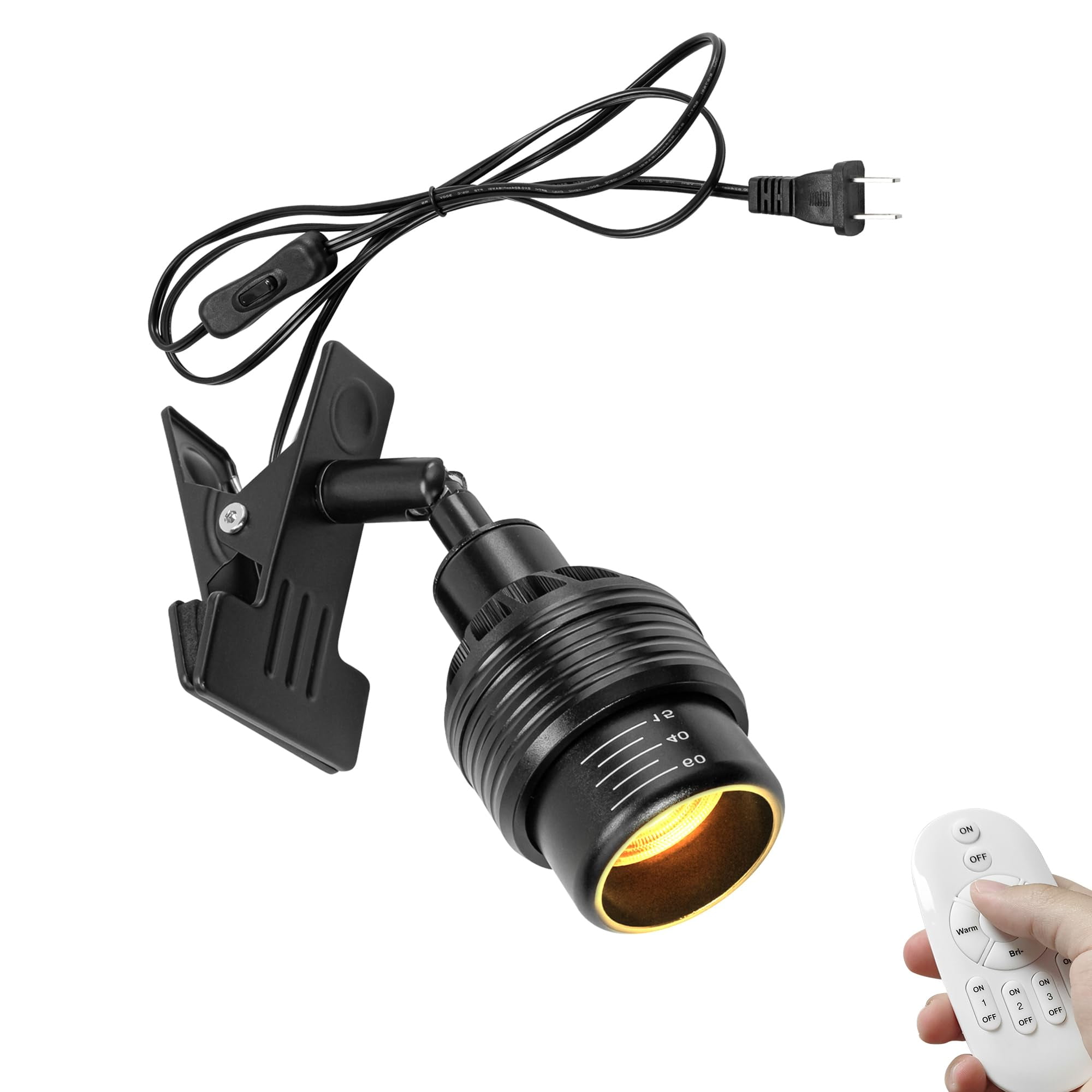 KAYYELAMP Remote Dimmable Spotlight Clip Lamp Plug in Wired 7W Focus ...