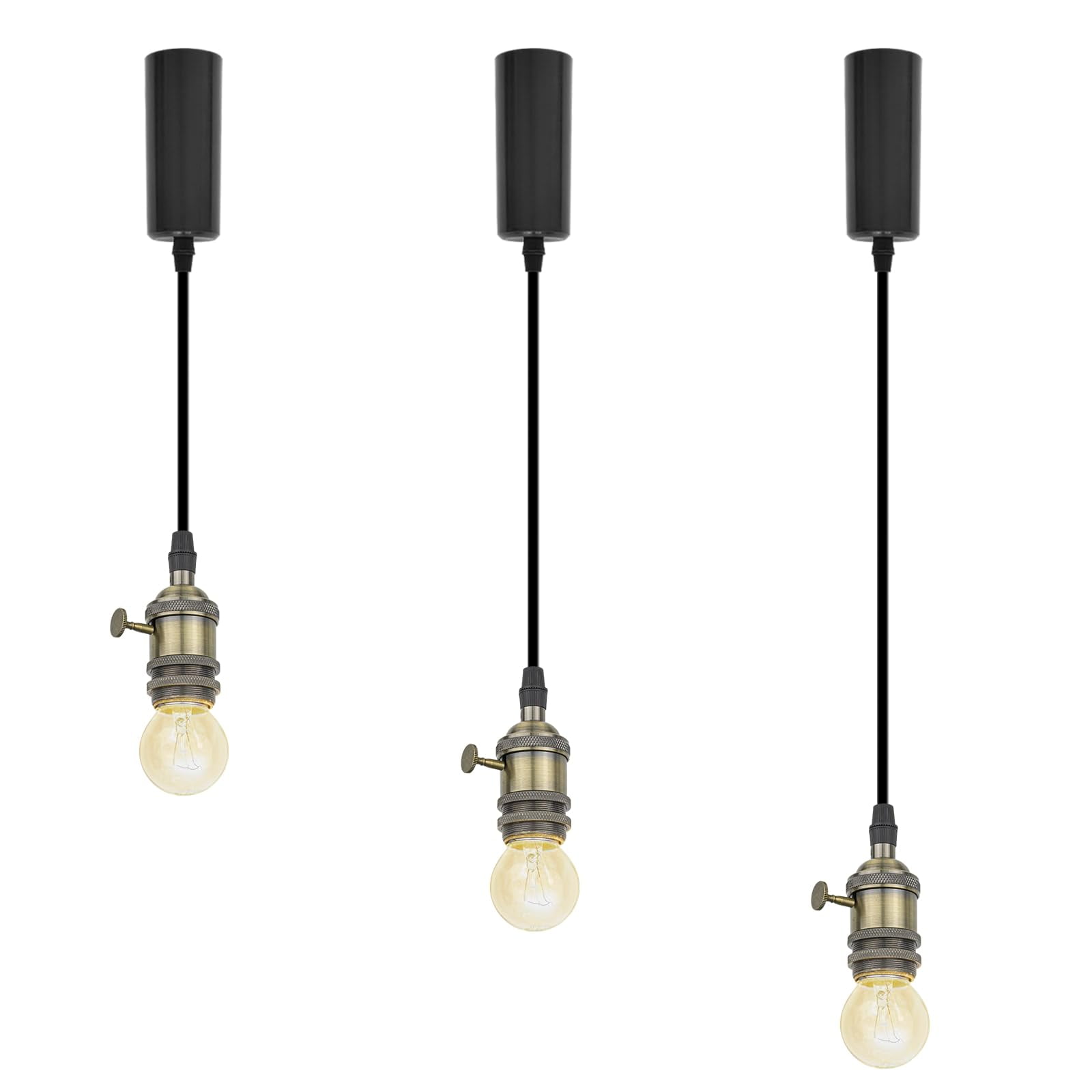 KAYYELAMP Set Three H-Type Track Light 3.2Ft Adjusted Cord Bronze Base ...