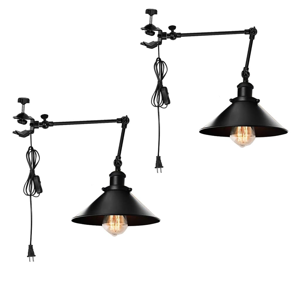 KAYYELAMP Set Two Telescopic Adjustable Arm Horizontal Fittings Bracket ...