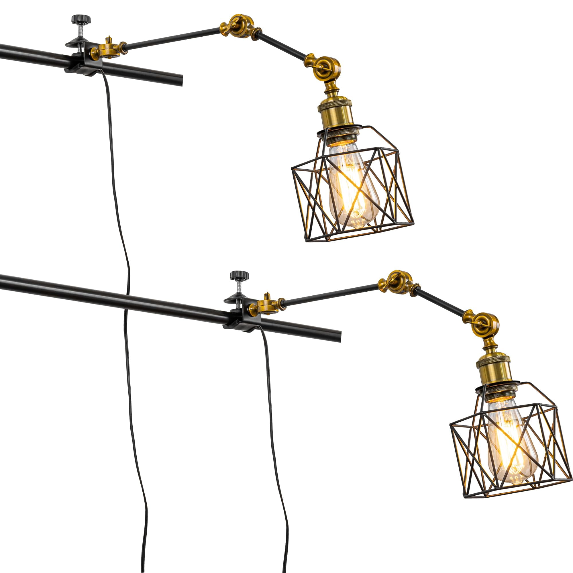 KAYYELAMP Set Two Telescopic Adjustable Arm Horizontal Fittings Bracket ...