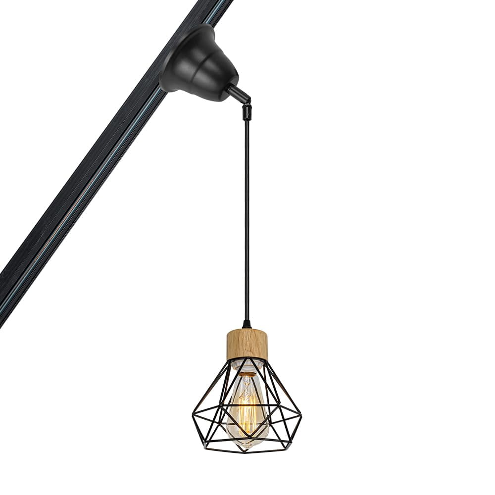 KAYYELAMP Slope Position Roof Track Light H-Type E26 Log Base Black ...