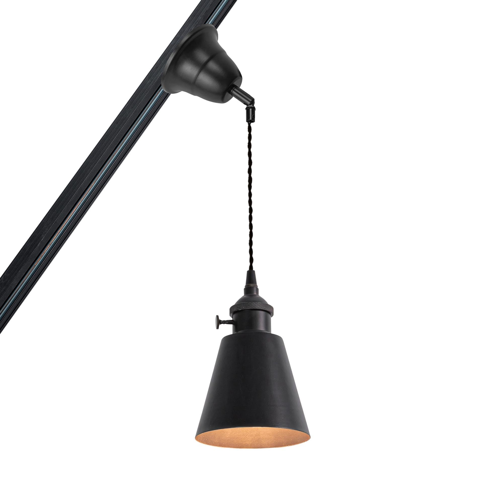 KAYYELAMP Slope Position Roof Track Light J-Type Black Switch Base and ...