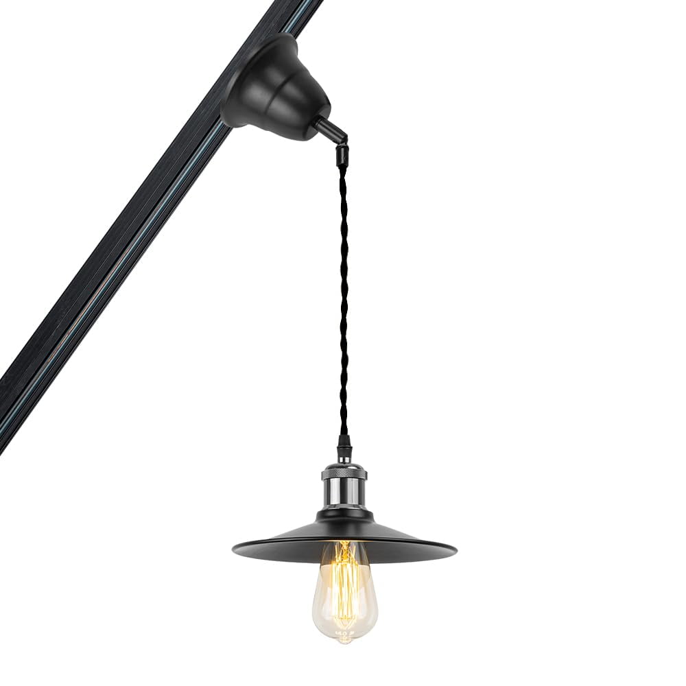 KAYYELAMP Tilt Position Track Light J-Type Pearl Black Base Black Metal ...