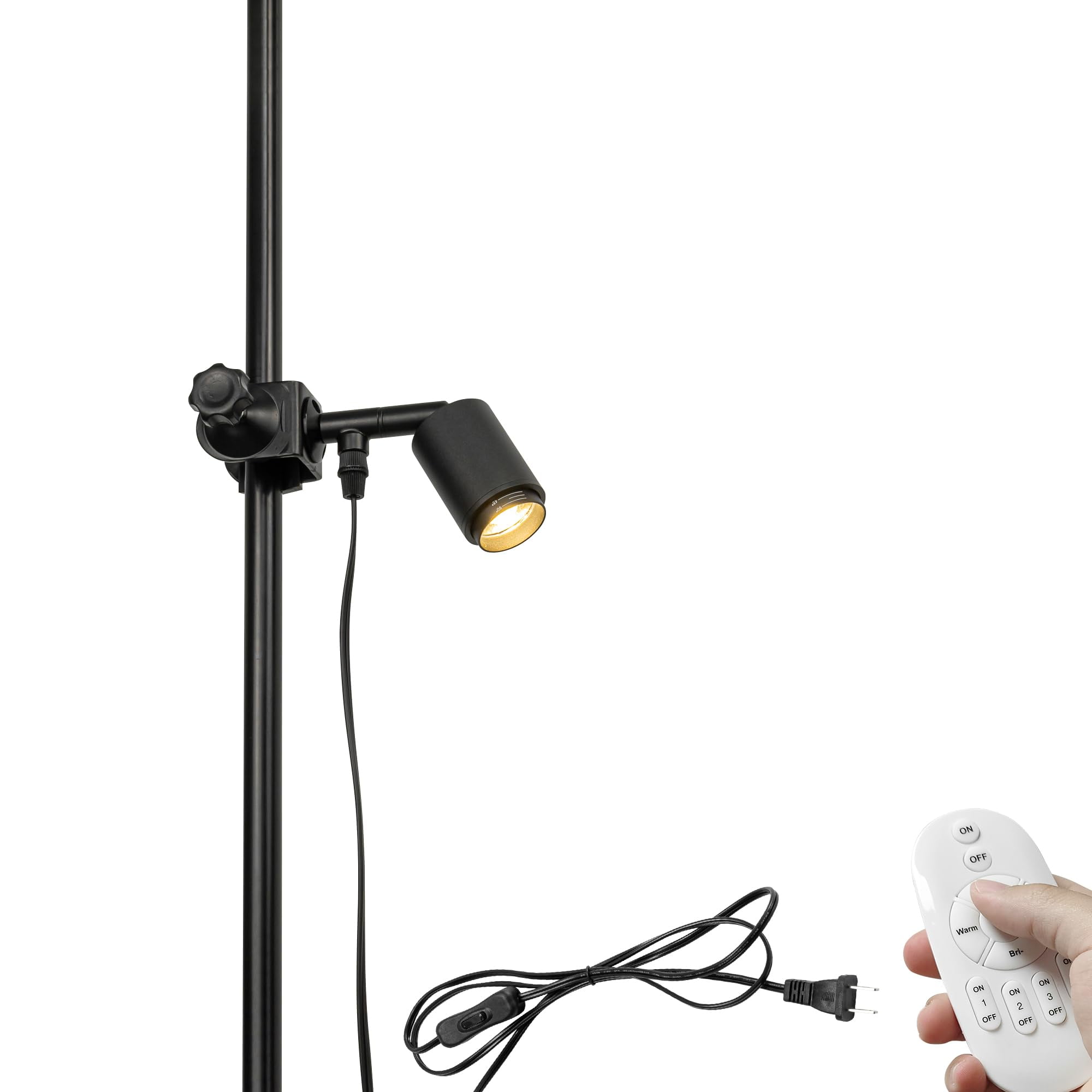 KAYYELAMP Vertical Clip-On Spotlight, 7W, Dimmable, Adjustable Angle ...
