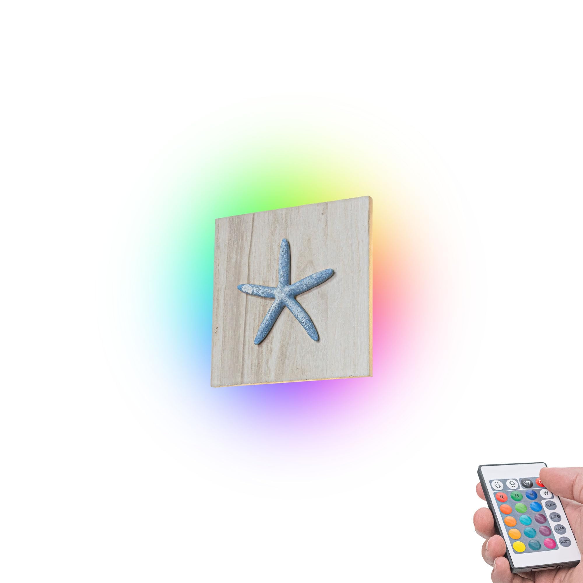 KAYYELAMP Wall Ambient Lighting Starfish 3D Pattern Remote On/Off ...