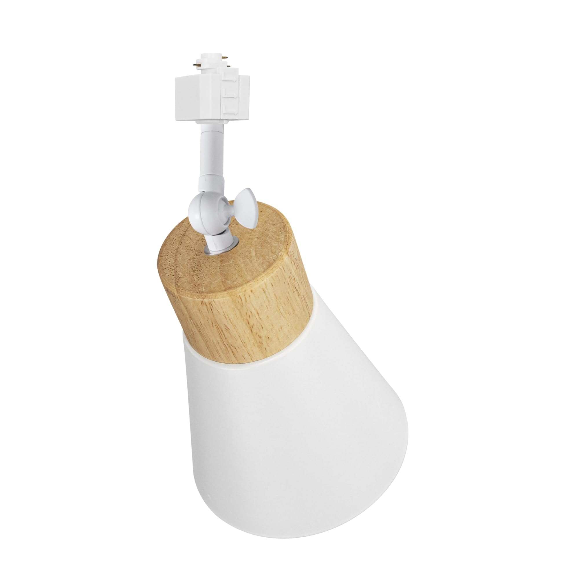 KAYYELAMP Wood Base White Metal Shade H-Type Adjusted Angle Rotated ...