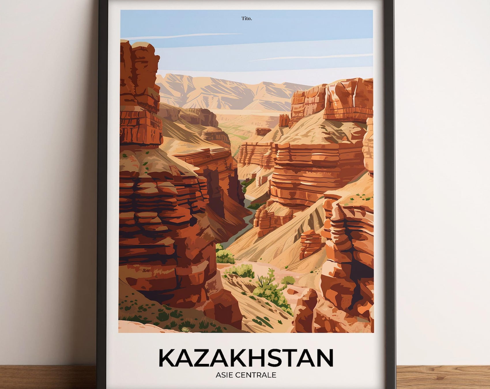KAZAKHSTAN Poster Kazakhstan Travel Poster Kazakhstan Art Print ...