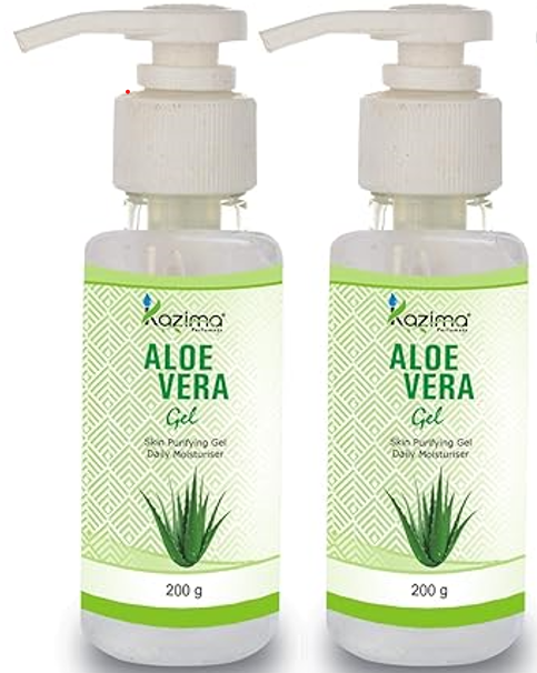 KAZIMA 100% Pure Natural Aloe Vera Gel - 200g (Pack of 2) - Skin ...