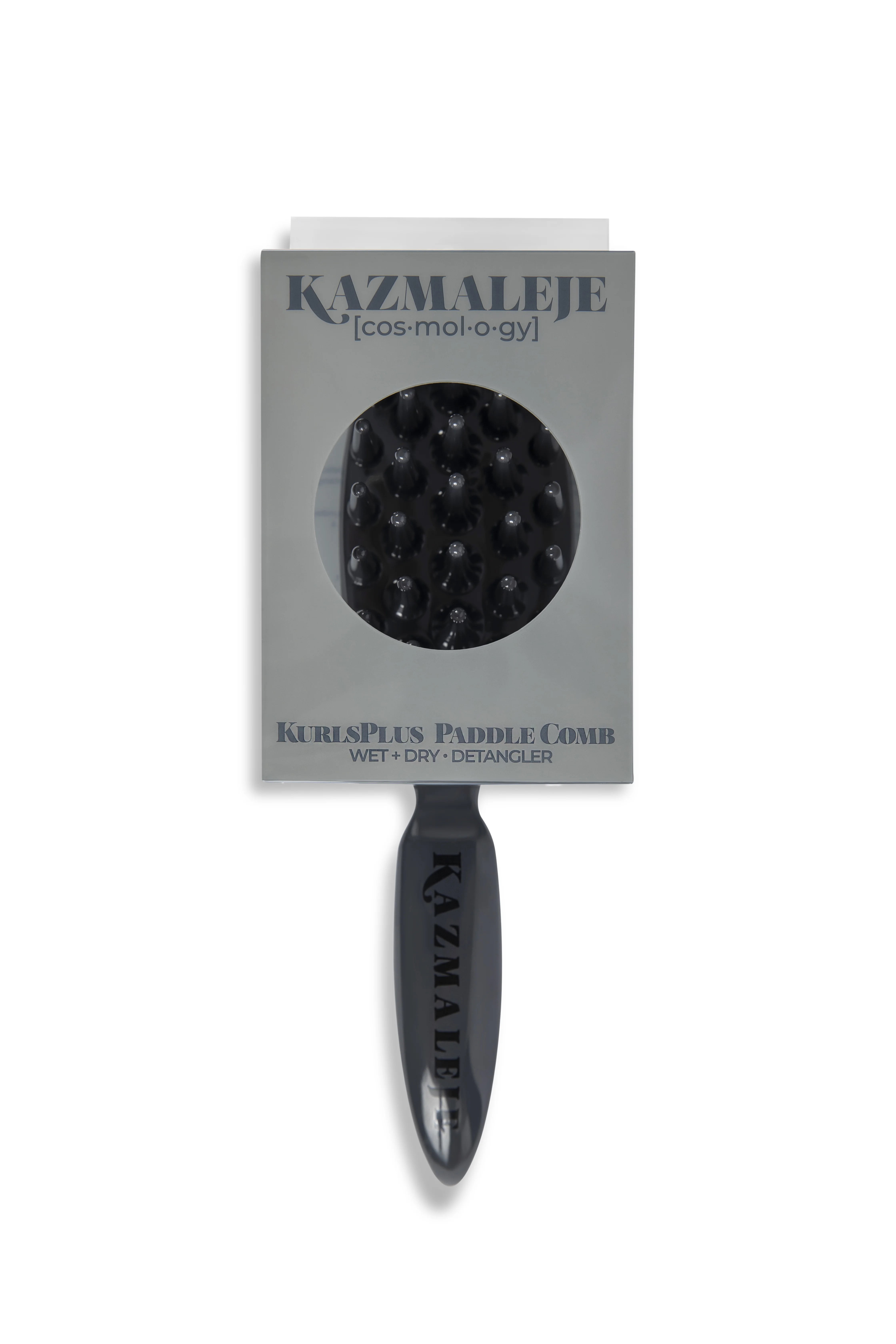 KAZMALEJE Kurls Plus Wide Tooth Paddle Brush, Graphite - Walmart.com