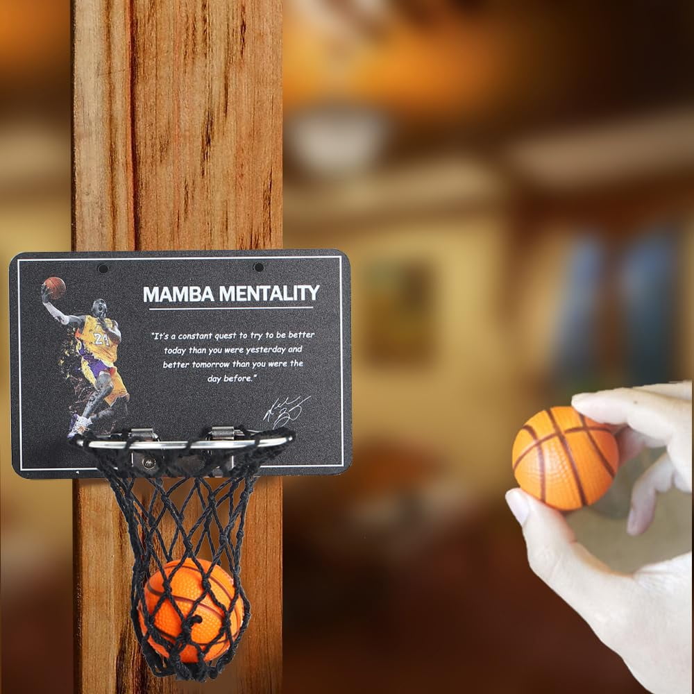 KB-2 Mini Basketball Hoop Desktop Toy for Office Desk Black Slam Dunk ...