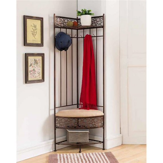 KB M14 70.5 x 26 x 19 in. Metal Corner Hall Tree - Copper - Walmart.com