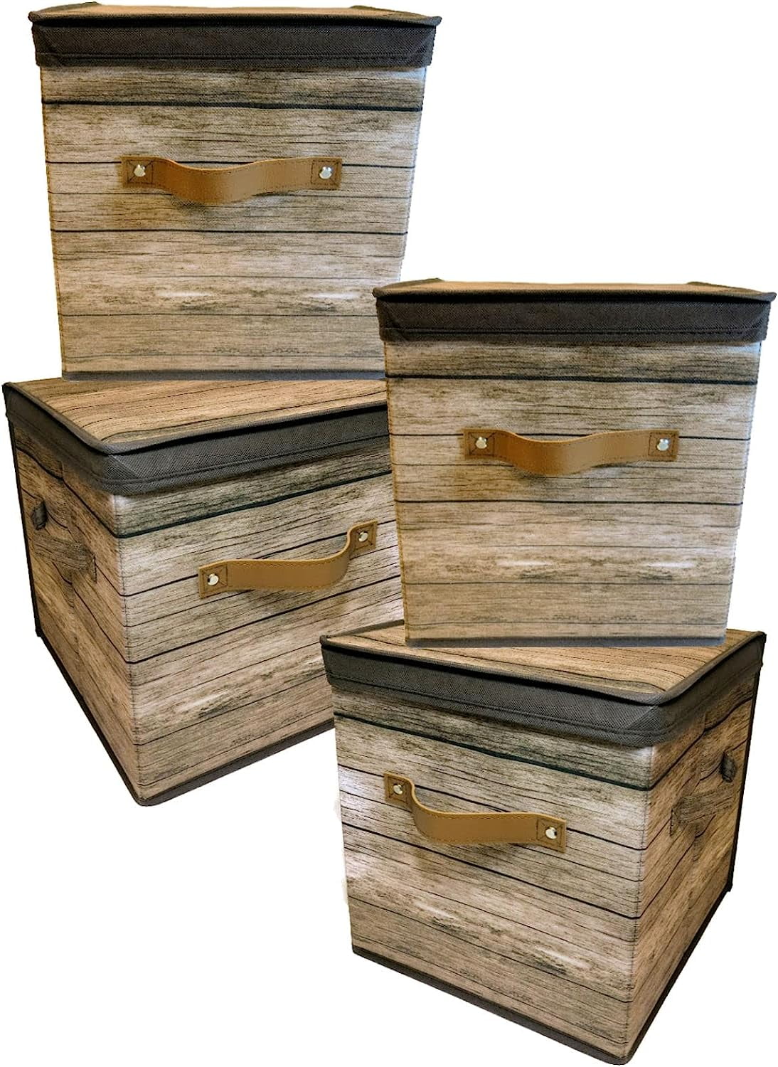 KB Cube Collapsible Multi-Use Storage Bins with Lids, Foldup Cloth and ...