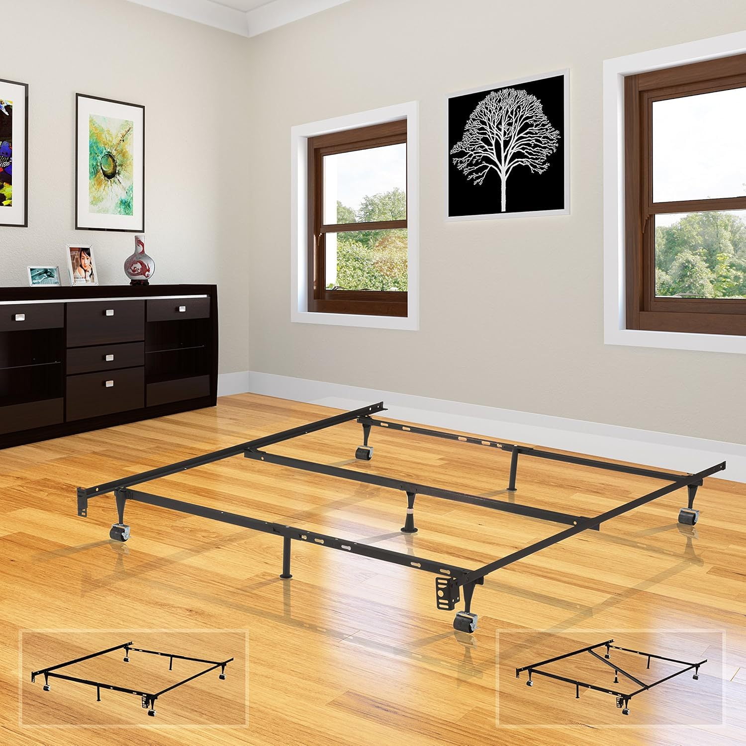 KB Designs Heavy Duty Metal 7-Leg Adjustable Queen, Full, Full XL, Twin ...