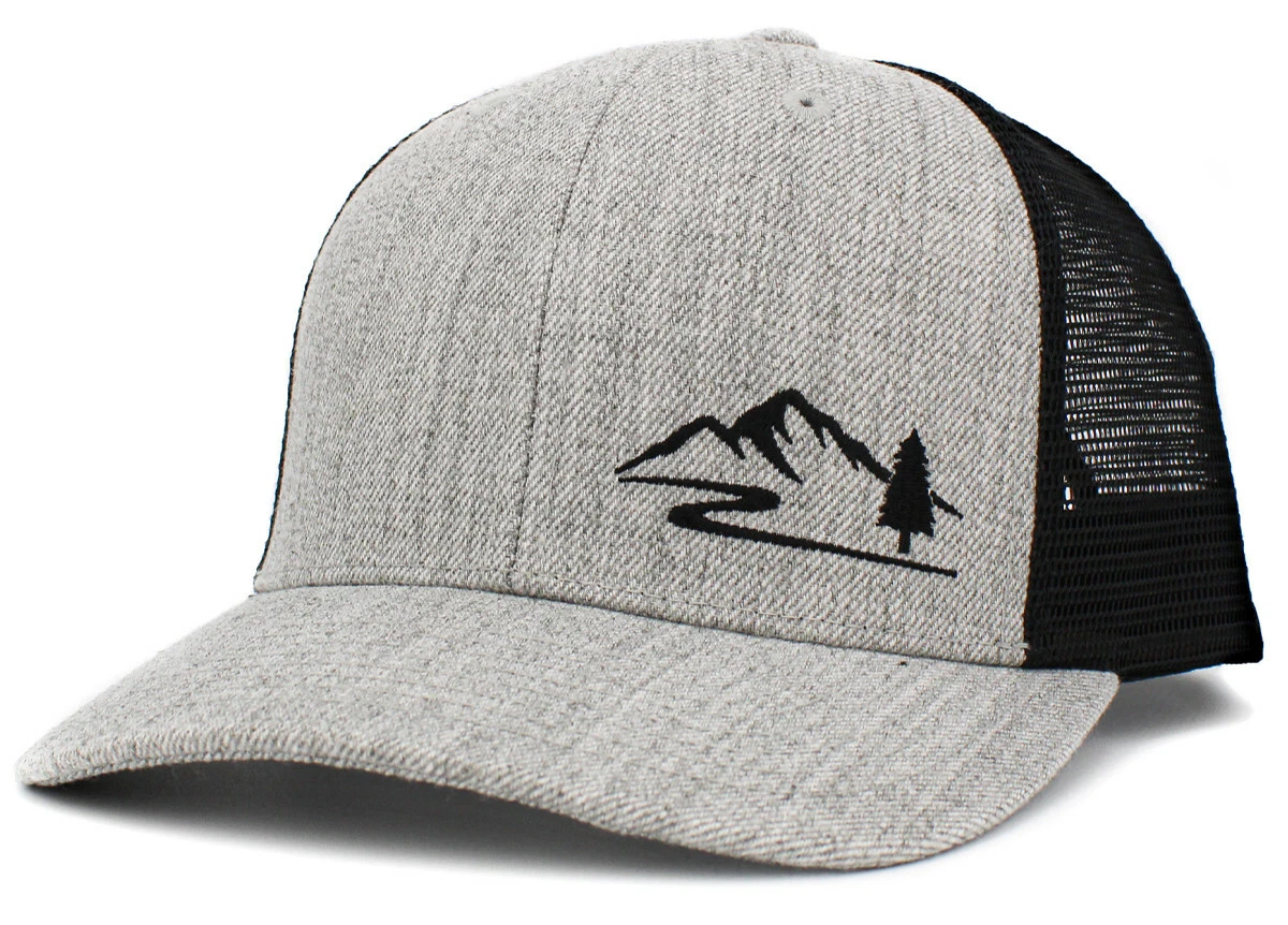 KB Ethos Great Outdoors Wild Mountain Light Gray & Black Snapback ...