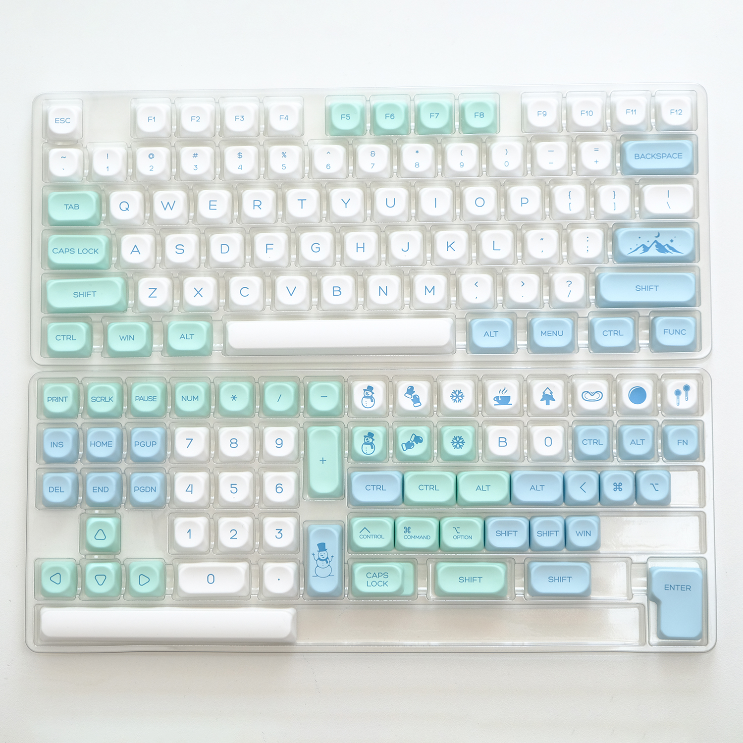 KBDiy 134 Keys/Set Korean GMK Frost Witch Keycaps Cute PBT Similar MOA Keycap for Mechanical ...