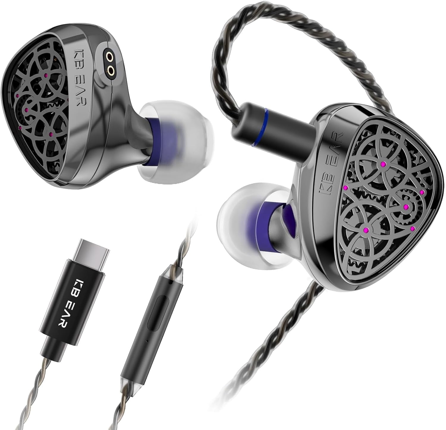 KBEAR TB-PRO in Ear Monitor Headphones, 10mm PU+PEEK+Dome DD High ...