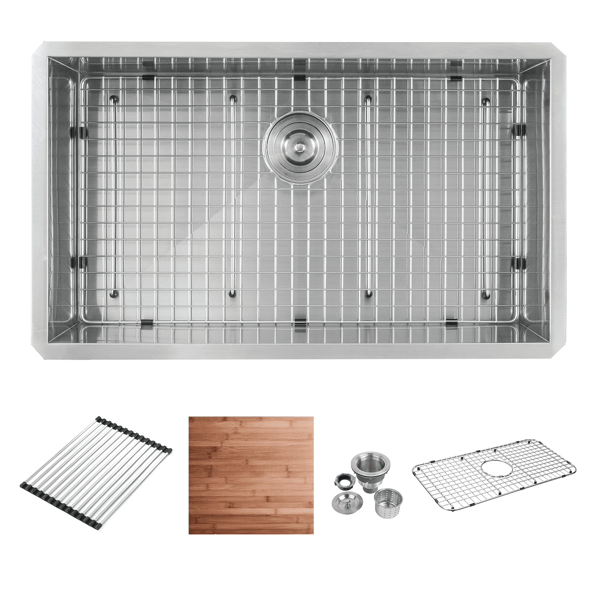 KBFmore Zero Radius 28 inch 16 gauge Single Bowl Undermount Stainless ...